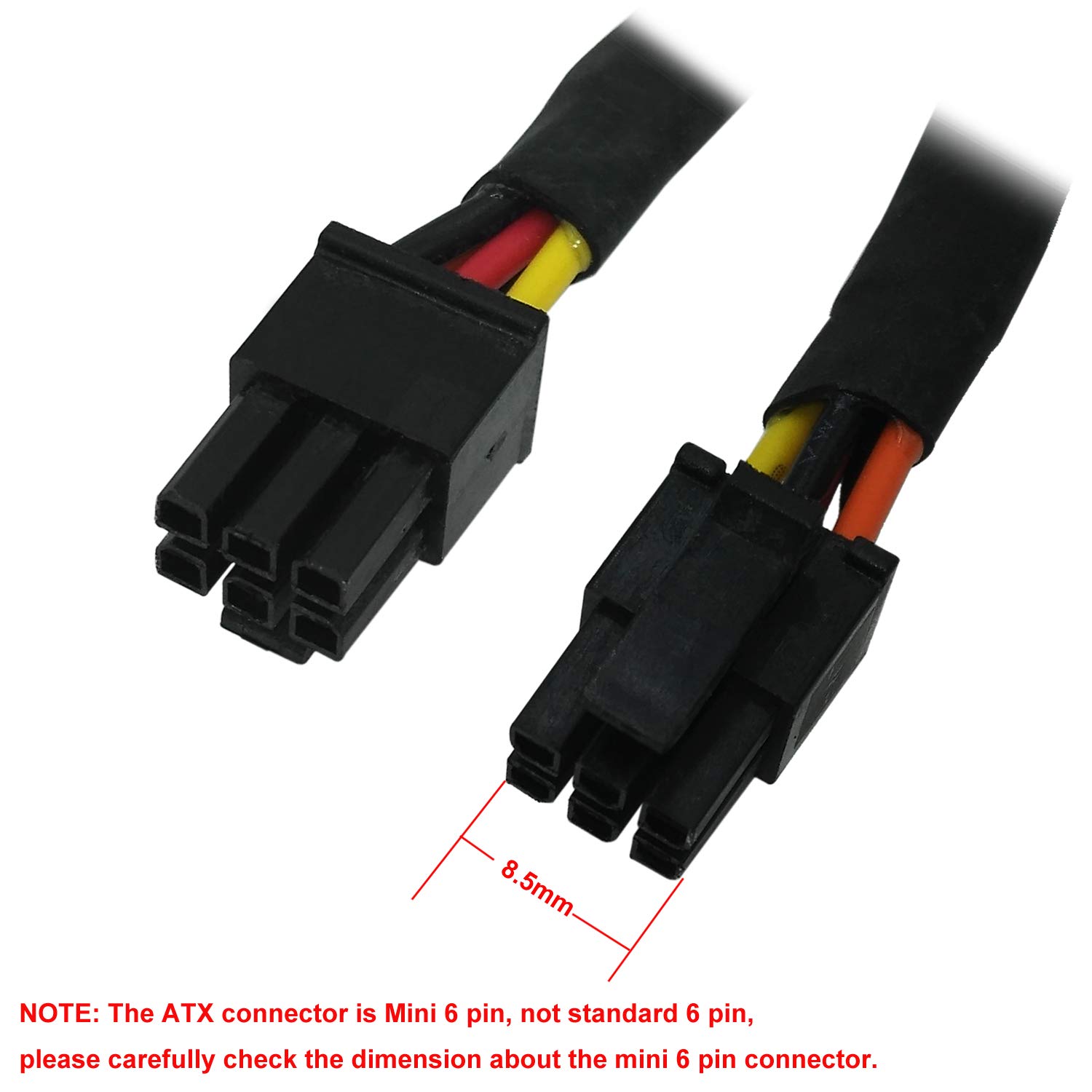 COMeap SATA Power Cable for Dell Inspiron 3653 3650 Series, SATA 15 Pin to Mini 6 Pin ATX Adapter Compatible Part No. GP2JM 15-inch(38cm) (Pack of 2)