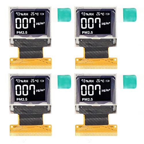 28PIN LCD Display Screen, 64x48 0.66in Clear White Displaying Bright 28PIN Organic Light Emitting Diode Display Self Illuminated 4Pcs for Maintenance
