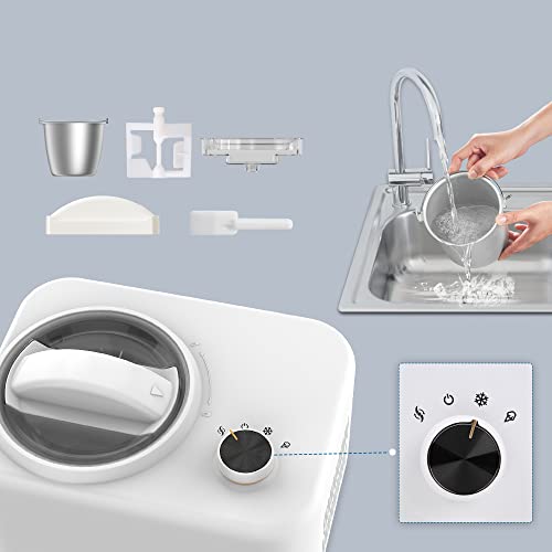 COWSAR Fully Automatic Ice Cream Maker with Built-in Compressor,Fruit Yogurt Machine Pre-freezing is No Needed,Removable Ice Cream Bowl, Easy Clean (CH-IC3908-1)