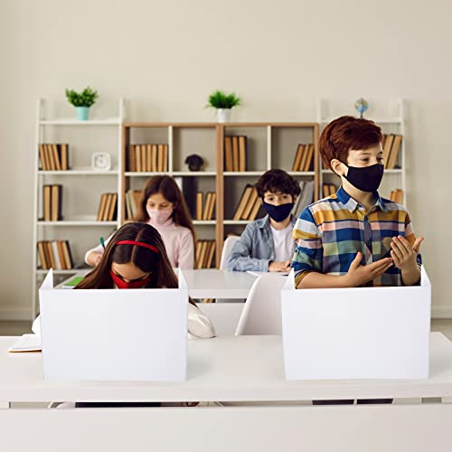 32 Pack Large Plastic Privacy Boards DIY Privacy Folders for Student Desks Classroom Privacy Boards Reusable Made Privacy Boards for Sneeze Guard Discourage Cheating Reduces Distractions Shields