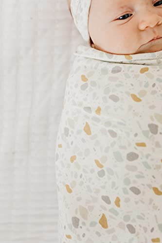 Large Premium Knit Baby Swaddle Receiving Blanket "Arlo" by Copper Pearl