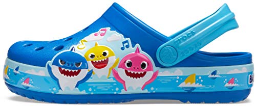 Crocs Kids' Baby Shark Band Clog , Bright Cobalt, 10 Toddler