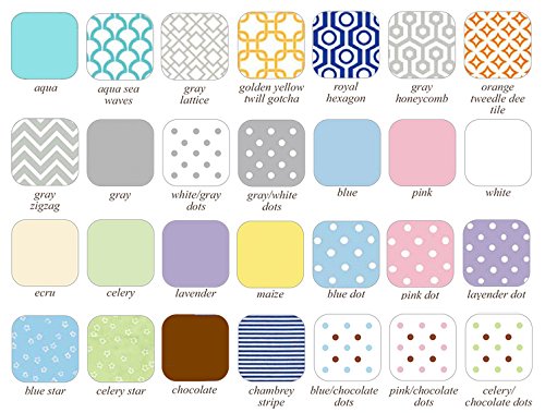 American Baby Company 100% Natural Cotton Percale Fitted Portable/Mini Crib Sheet, Orange Tweedle Dee Tile, Soft Breathable, for Boys and Girls