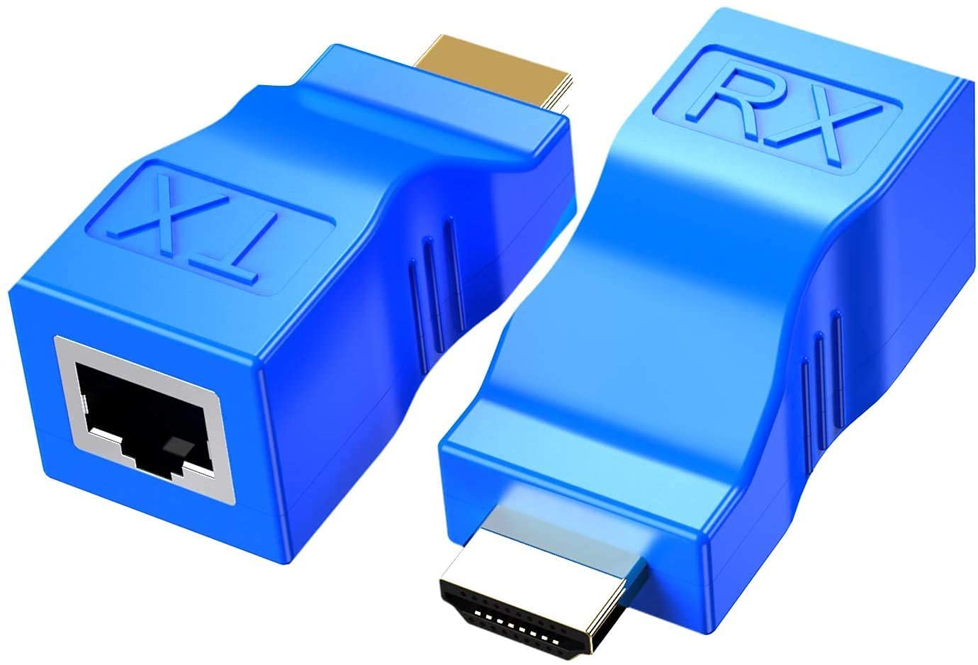 Eanetf HDMI to RJ45 Extender, HDMI to RJ45 Ethernet Network Converter Over by Cat5-e/6 Cable Splitter 1080p up to 30m/98ft Repeater for HDTV HDPC PS4 STB