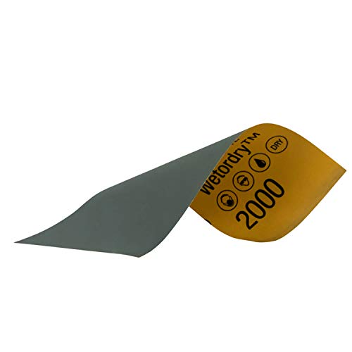 3M Wetordry Sandpaper, 03003, 2000 Grit, 3 2/3 in x 9 in