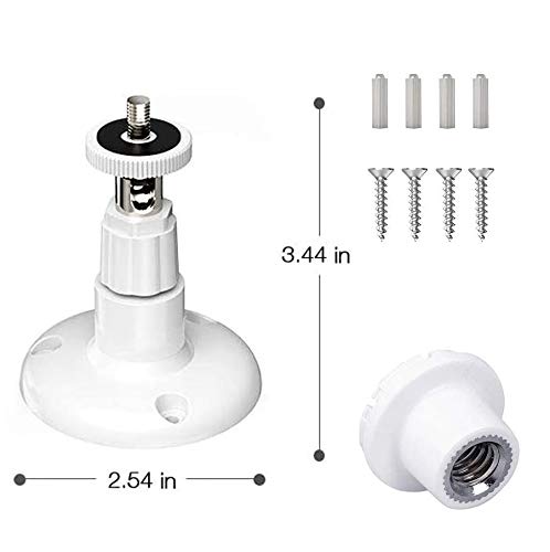 Koroao Blink Mini Wall Mount Bracket, 360 Degree Adjustable Ceiling Mounting Kits, Indoor and Outdoor Use for Blink Mini/All-New Blink Indoor/Outdoor4 Camera Mounting Bracket(2-Pack,White)