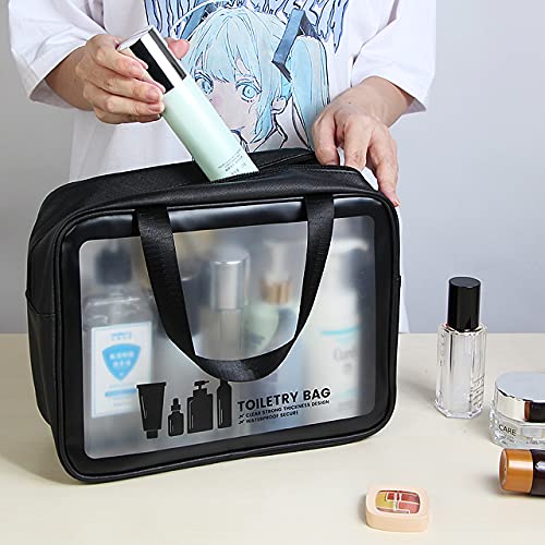 MAANGE Toiletry Bag for Women Men, Translucent Waterproof Makeup Cosmetic Bag Travel Organizer for Accessories, Toiletries