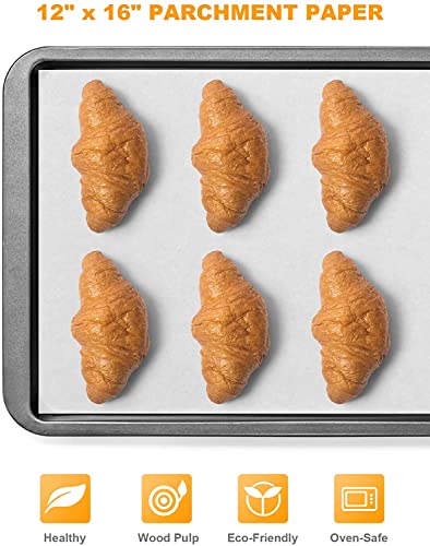 220 Pcs 12x16 In Parchment Paper Sheets, Baklicious Pre-cut Non-Stick Parchment Baking Paper for Air Fryer, Oven, Bakeware, Steaming, Cooking Bread, Cupcake, Meat, Cookies