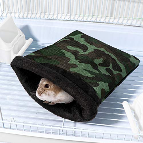 POPETPOP Hamster Sleeping Bag Small Animal Warm Sleep Sack Soft Comfortable Small Pet Nest Pet Sleeping Mat for Rabbits Guinea Pig Hedgehog Rat Chinchillas (Random Color)