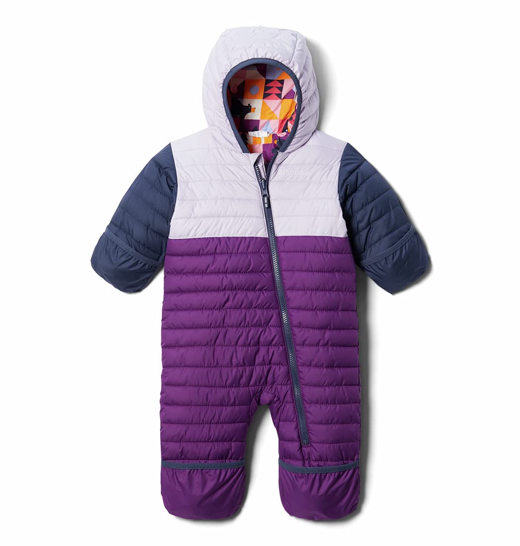 Columbia Baby Powder Lite Reversible Bunting, Plum/Pale Lilac/Nocturnal, 3/6