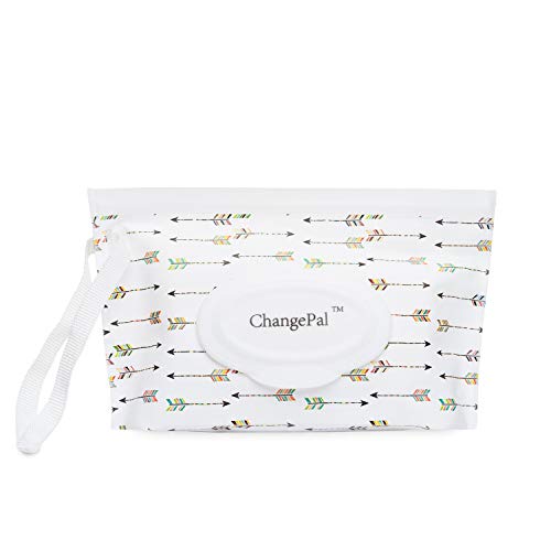 ChangePal Small Crossbody Diaper Changing Bag with Waterproof Portable Changing Pad and Refillable Wipes Pouch