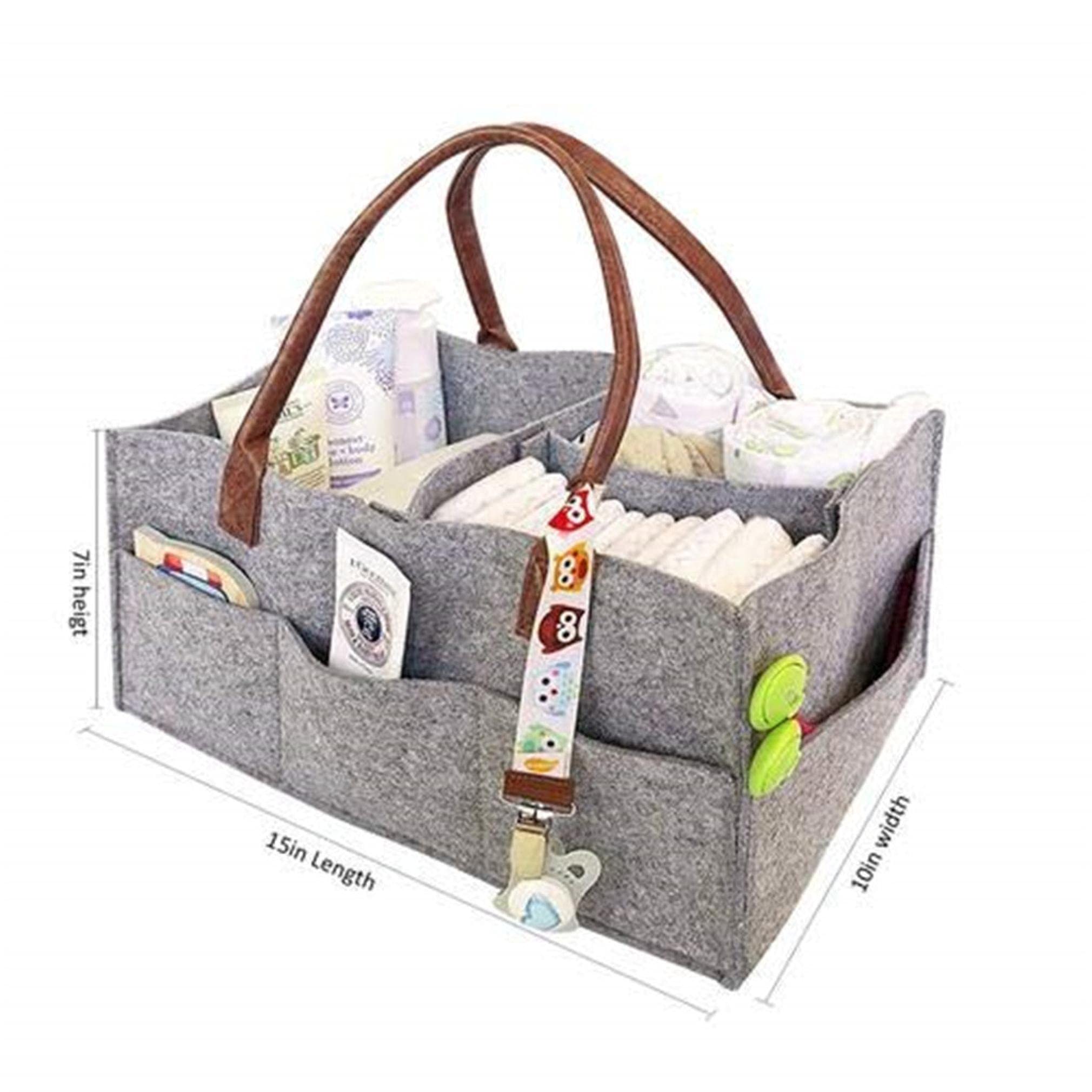 Storage Bag, Durable and Lightweight Foldable Felt Storage Bag Portable Lightly Multifunction Changeable Compartments for Car Travel Indoor