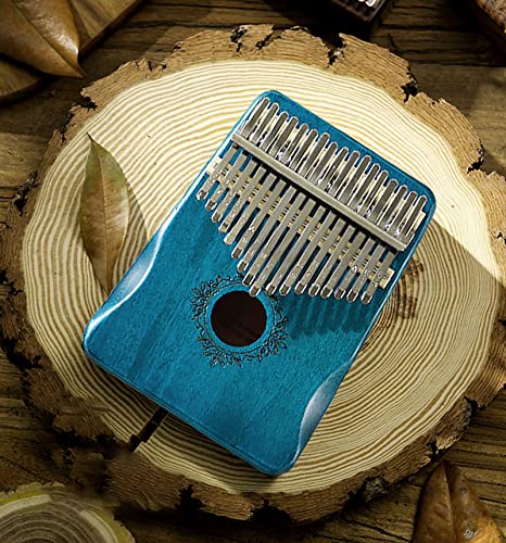 2022 New 17 Keys Kalimba Thumb Piano Mini thumb piano Finger piano,LightSeaGreen,Butterflies love flowers