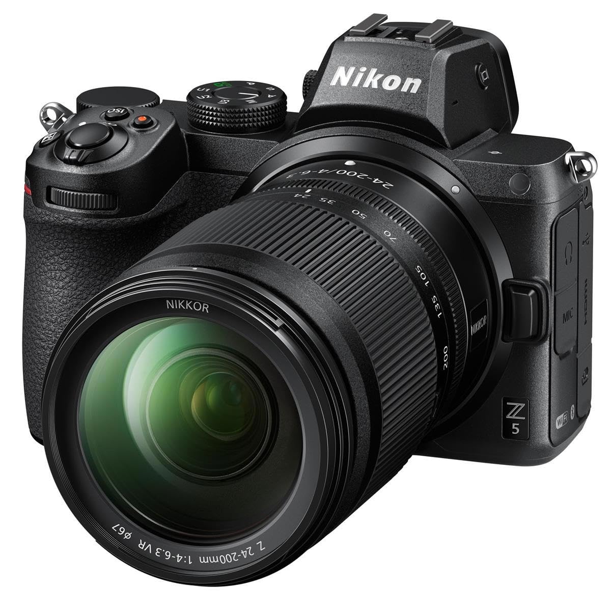Nikon Z5 Full Frame Mirrorless Camera with 24-200mm f/4-6.3 VR Zoom Lens, Bundle with 64GB SD Card, Bag, Octopus Tripod, Neck Strap, Extra Battery, Charger, Filter Kit and Accessories