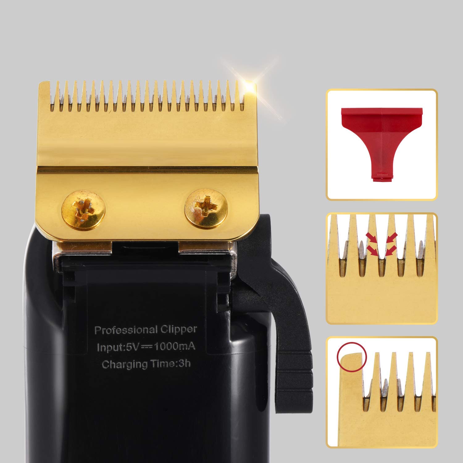 HONGNAL Professional Pro Hair Clippers Cutting Kit,2000mA Powerful Electric Cutting Trimmer Set,Hair Cutting Kit Cordless for Men,Great for Barbers and Stylists((Summer Beach)