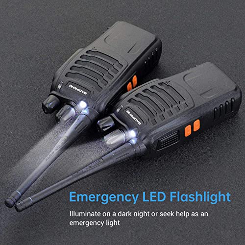 BaoFeng Walkie Talkies BF-888S Two Way Radio Long Range Rechargeable,Portable 2 Way Radio,Handsfree Walkie Talkie for Adultswith Flashlight Li-ion Battery and Charger(2 Pack)