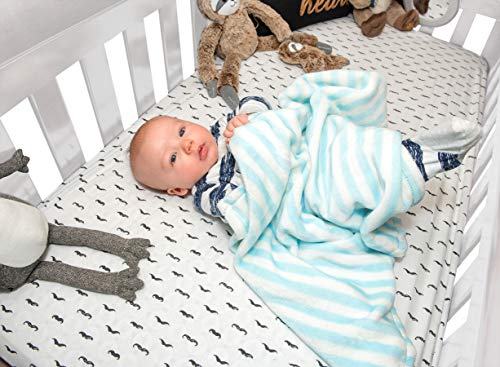 Baby Blanket (Black/White Stripes)
