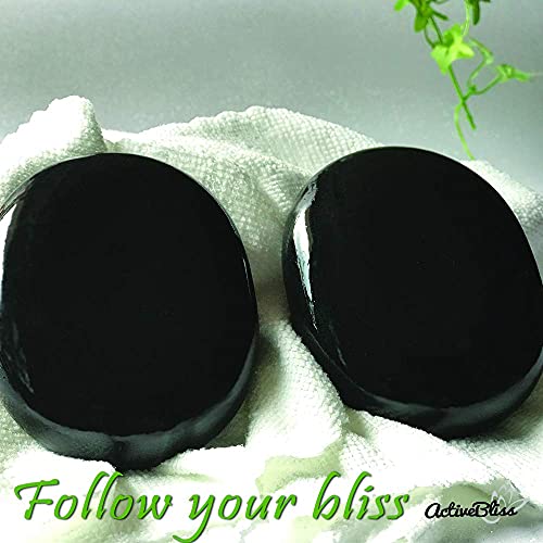 ActiveBliss Hot Stones - 2 Extra Large Massage Stones Set (4 in x 3.15 in) (Sacrum or Belly) for Professional or Home spa, Relaxing, Pain Relief, Healing