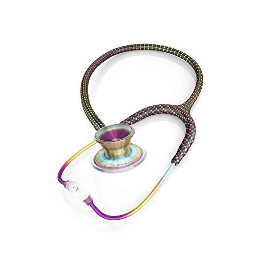 MDF Instruments MD One Epoch Lightweight Titanium Stethoscope, Adult, Free-Parts-for-Life, Thor Tube, Kaleidoscope Chestpieces-Headset, MDF777TTHKL