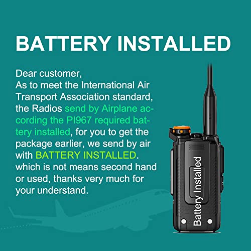 ANYSECU UV-K5 200Ch 5W Air Band Walkie Talkie UHF VHF DTMF FM Scrambler NOAA Weather