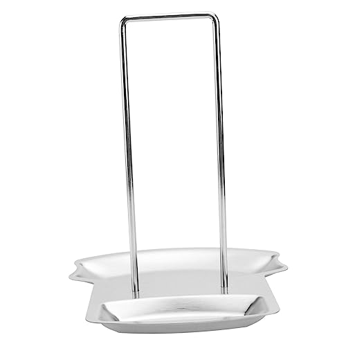 Alipis 1pc Stainless Steel Pot Lid Rack Sink Drying Rack Counter Hand Towel Holder Stand Pan Pot Drying Rack Stainless Steel Scoop Stainless Steel Ladle Stainless Steel Sink Spoon Holder