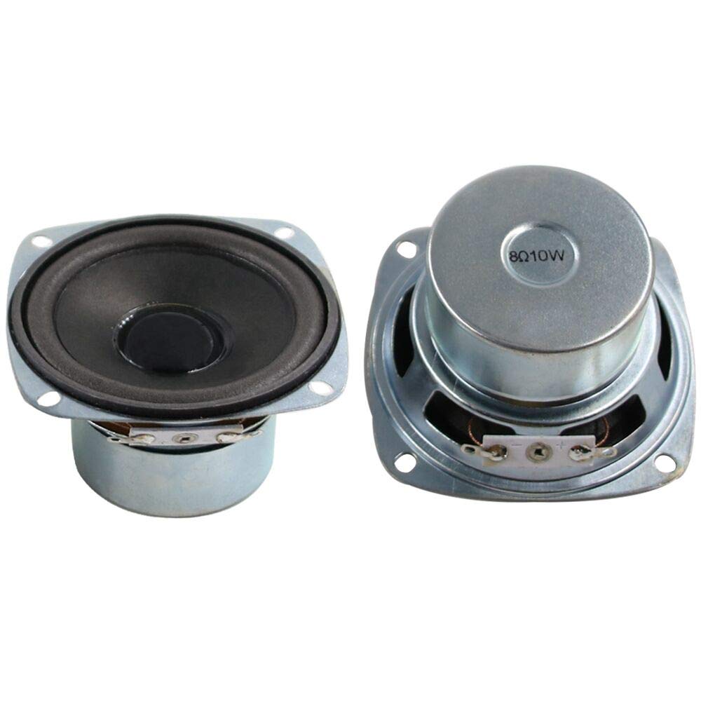 HZPOWEN 10W Mini 3" HiFi Full Range Speaker 8 Ohm Anti-Magnetic Audio 2.0/2.1 Home Stereo Woofer Loudspeaker 90dB High Sensitivity for DIY Boom Box Satellites Speaker