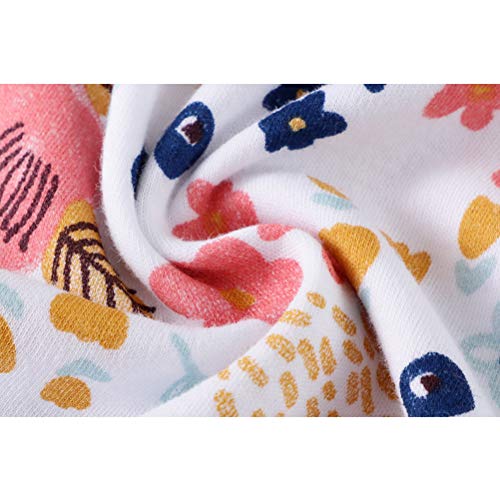 Baby Girls Sleep Gown - 100% Cotton Soft Lightweight No-Scratch Mittens Baby Sleeping Bag - Pink 90