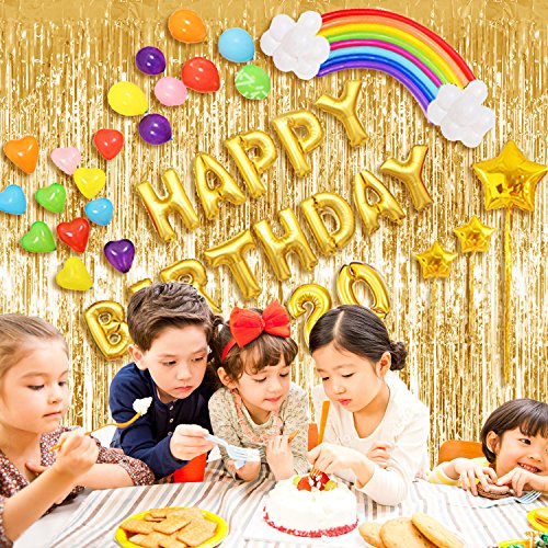 3 Pack Foil Curtains Metallic Foil Fringe Curtain for Birthday Party Photo Backdrop Wedding Event Decor (Gold)