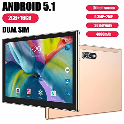 2022 Latest HD Tablet WiFi Bluetooth Android Voice Call Game Tablet,10 Inch IPS Display Screen,WiFi,2GB RAM+16GB ROM,4000mAh,Android 5.1 System