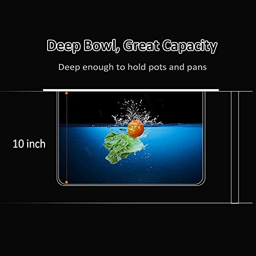 33 Kitchen Sink Drop In - Sarlai 33 x 22 Inch Kitchen Sink Topmount 16 Gauge Stainless Steel Deep Single Bowl Above Counter Kitchen Sinks Basin