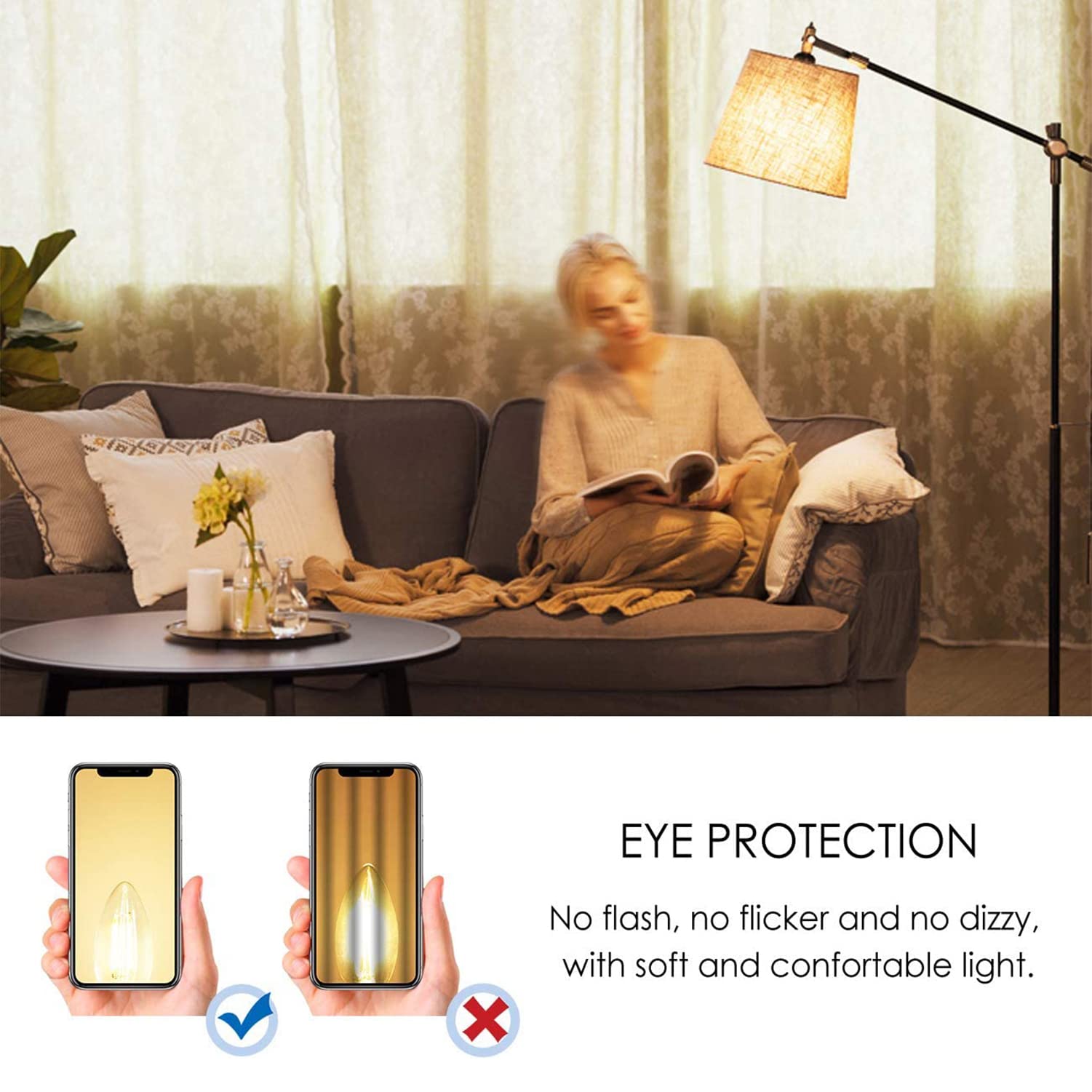 40W Incandescent Torpedo Tip Chandelier with Crystal Clear Incandescent Light Bulbs Tip Light Bulb and Medium E26 Candelabra Base (6 Pack) (6)