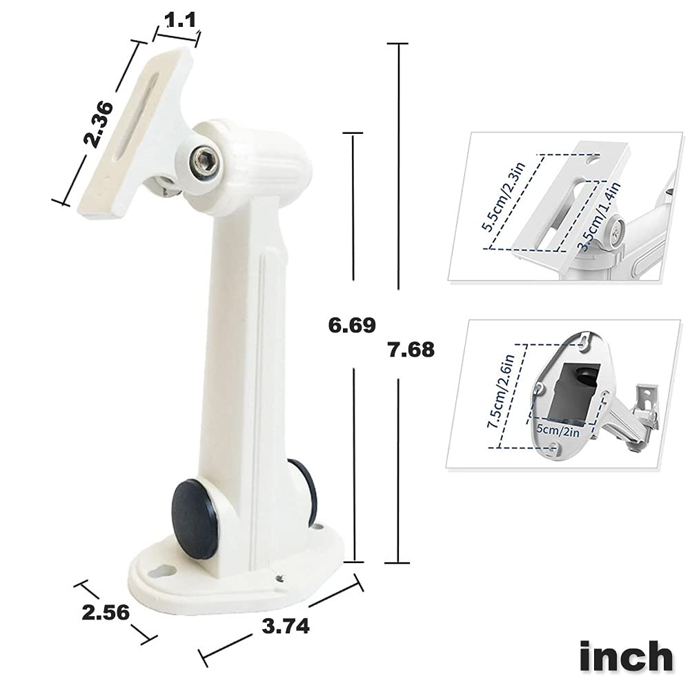 USIDAE USIDAER Universal CCTV Security Camera Mounting, IP Camera Bracket, Aluminum Alloy Indoor Outdoor Wall Ceiling Mount Holder Stand Monitor Rotary Bracket (2 Pack)