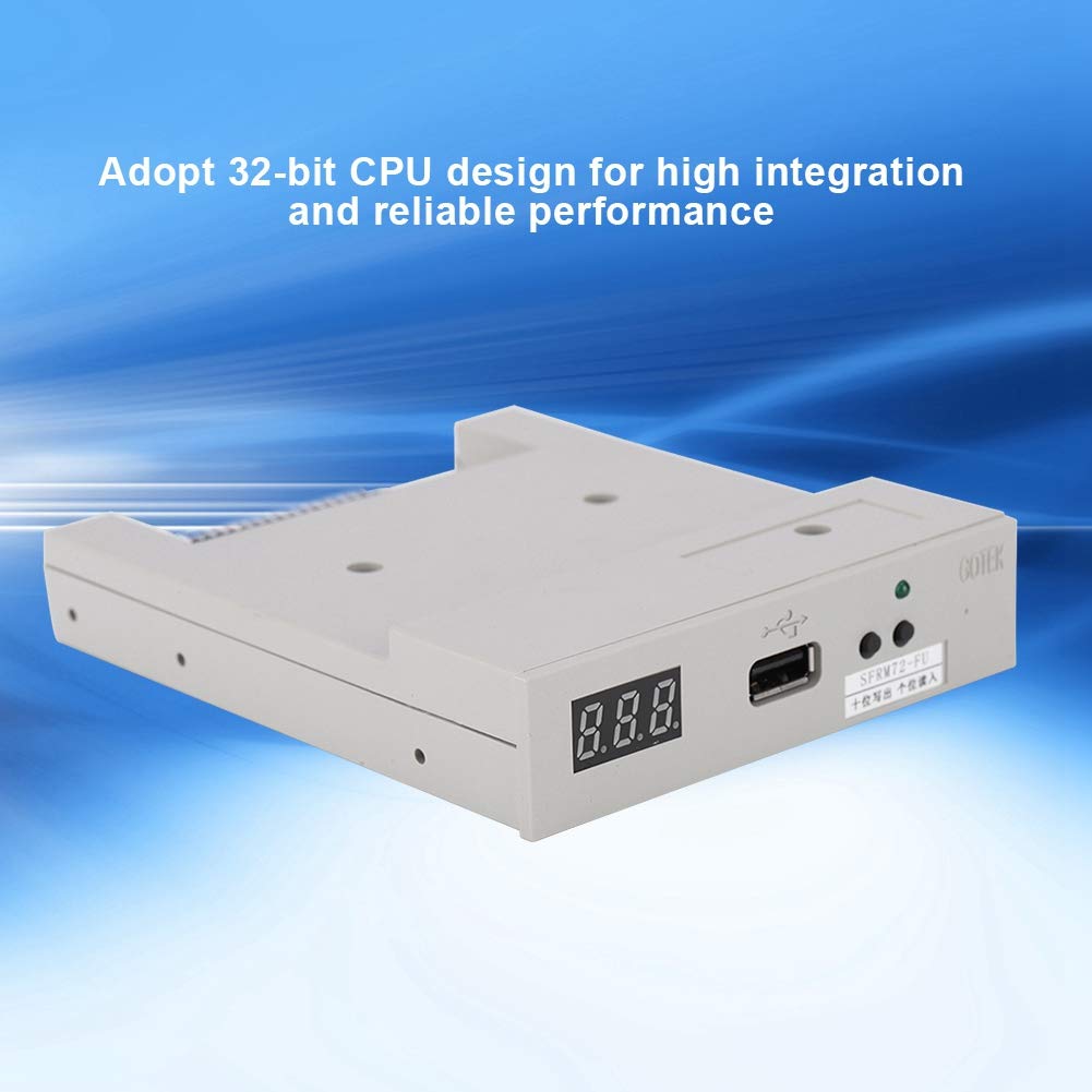 Cuifati USB Floppy Drive,ABS 720KB SFRM72-FU USB SSD Floppy Drive Emulator with 720K Floppy Drive,USB External Floppy Disk Drive Portable FDD USB Drive,Plug and Play for Laptop Desktop PC