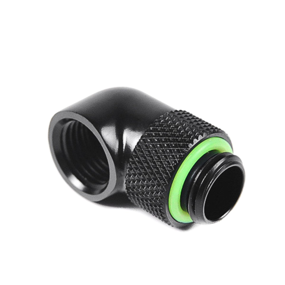 Barrow G1/4" Male to Female Extender Fitting, 90 Degree Rotary, Black, 4-pack