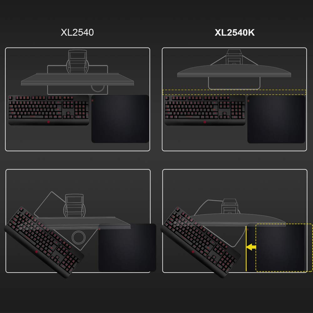 BenQ Zowie XL2540K 24.5 inch 240Hz Gaming Monitor | Smaller Base | Flexible Height & tilt Adjustment | XL Setting to Share | Customizable Quick Menu (Renewed)