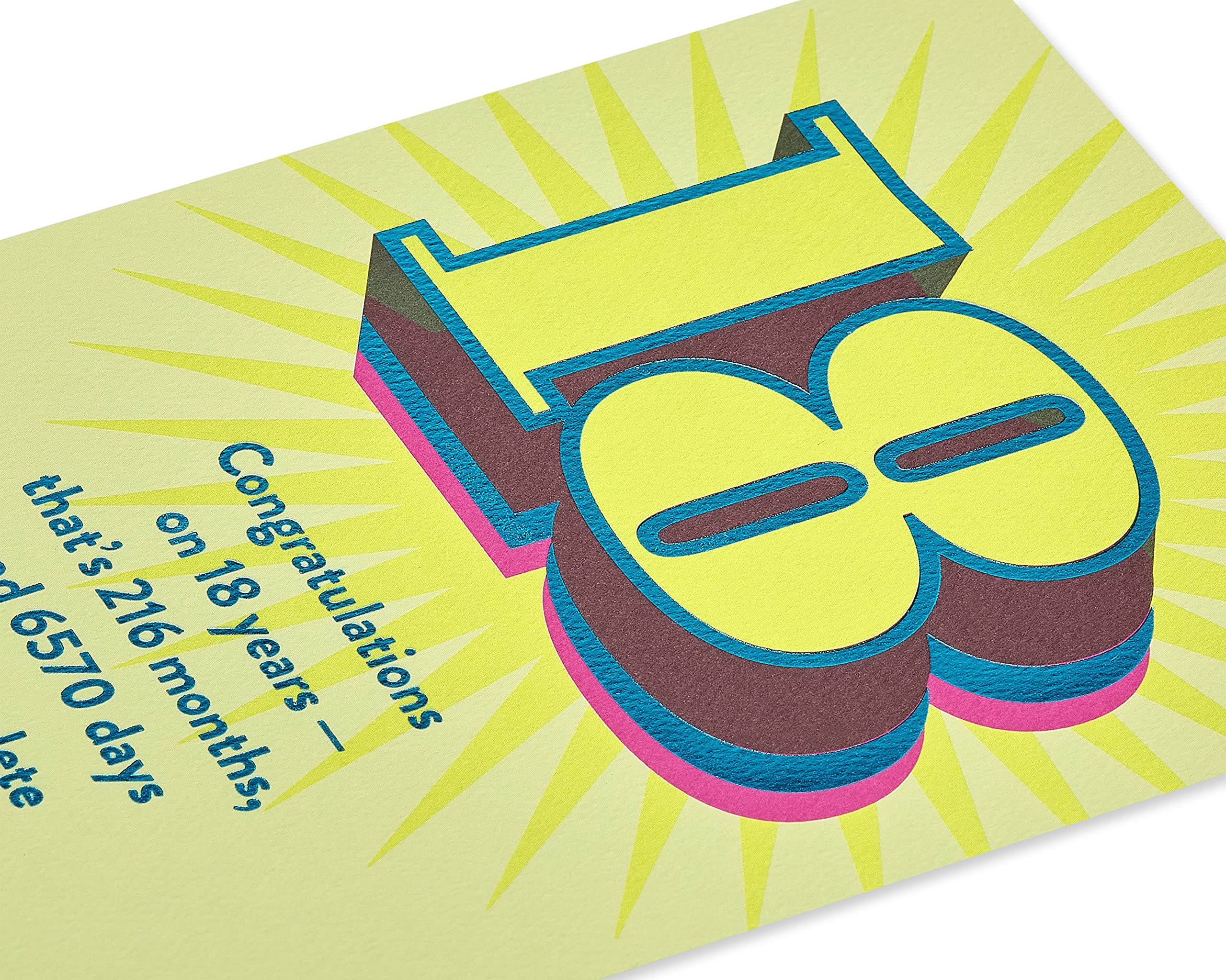 American Greetings 18th Birthday Card (Total Awesomeness)