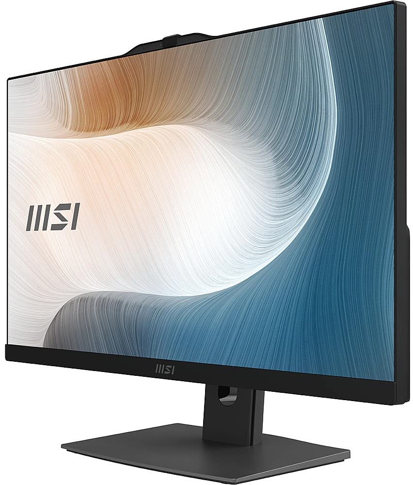 2022 MSI Modern AM242T 11M-1431US (i3-1115G4, 8GB RAM, 256GB NVMe SSD, 23.8" FHD Touchscreen, Windows 11) All-in-One Computer Desktop - Black