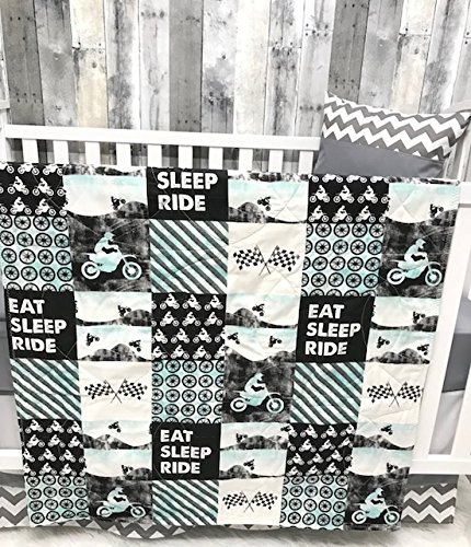 Baby Nursery/Toddler Crib Set, Motorcycle, Dirt Bikes, Motorcycles, Chevron, Nursery Room, Babylooms