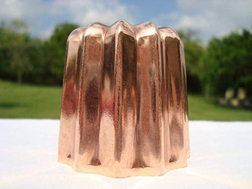 2.1 inch Copper Canele mold from Bordeaux a Set of Twelve tinned molds