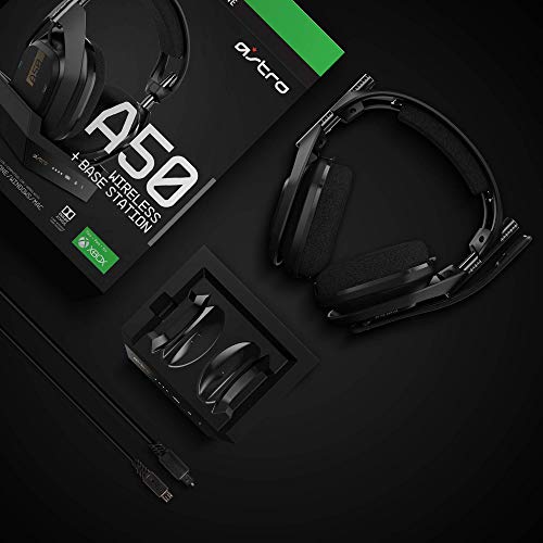 ASTRO Gaming A50 Wireless + Base Station for Xbox One & PC - Black/Gold (Renewed)