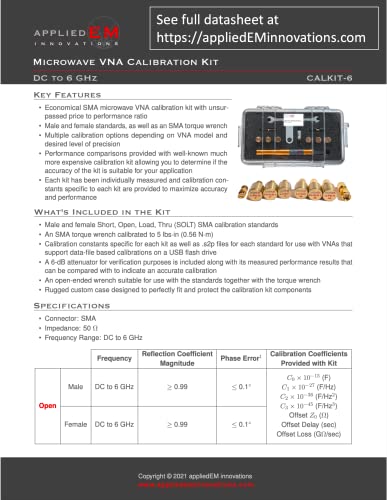 Precision VNA Calibration Kit (DC to 6 GHz)