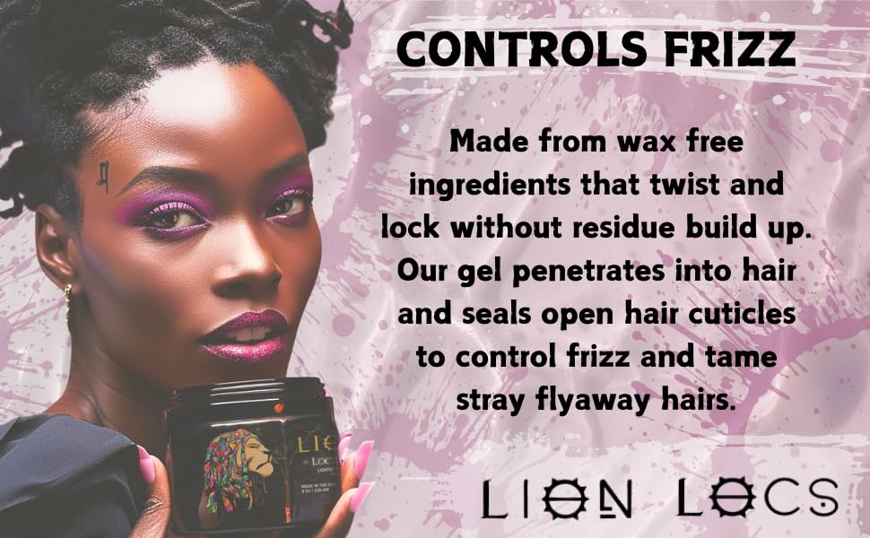 Lion Locs Hair Locking Dreads Moisturizer for Dreadlocks, Locks, Microlocs, Interlocks, Braids, Fauxlocs, Sisterlocks | - Large Container Residue and Build-Up Free (8oz) (Regular)
