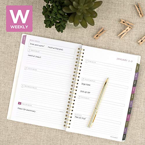 2022 Weekly & Monthly Planner by AT-A-GLANCE, 5-1/2" x 8-1/2", Small, BADGE Floral (1565F-200)
