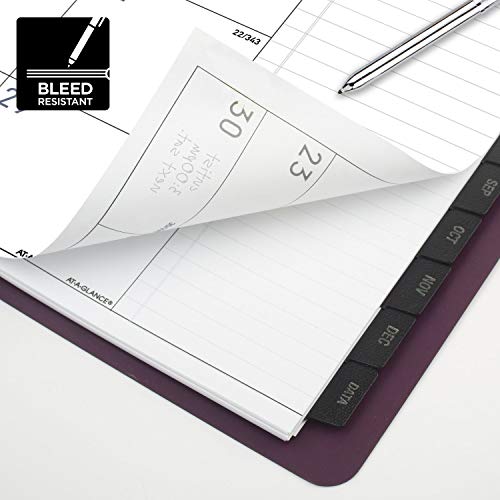 2022 Weekly & Monthly Planner by AT-A-GLANCE, 5" x 8", Small, Contemporary, Merlot (70108X50)