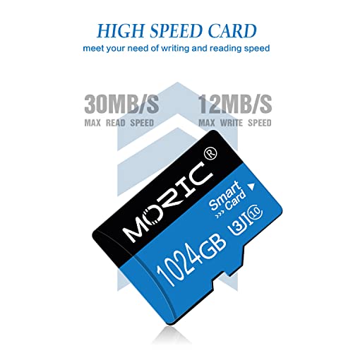 1TB MicroSDXC Memory Card 1024GB Micro SD Card High Speed TF Card Class 10 with SD Card Adapter (1TB)
