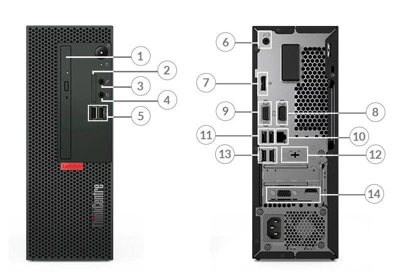 2022 Lenovo ThinkCentre M70c SFF Business Desktop | Intel 6-Core i5-10400F | 32GB DDR4 1TB PCIe SSD 1TB HDD | AMD Radeon 520 2GB Graphics GDDR5 | HDMI | VGA | DVD | Serial Port | Windows 11 Pro