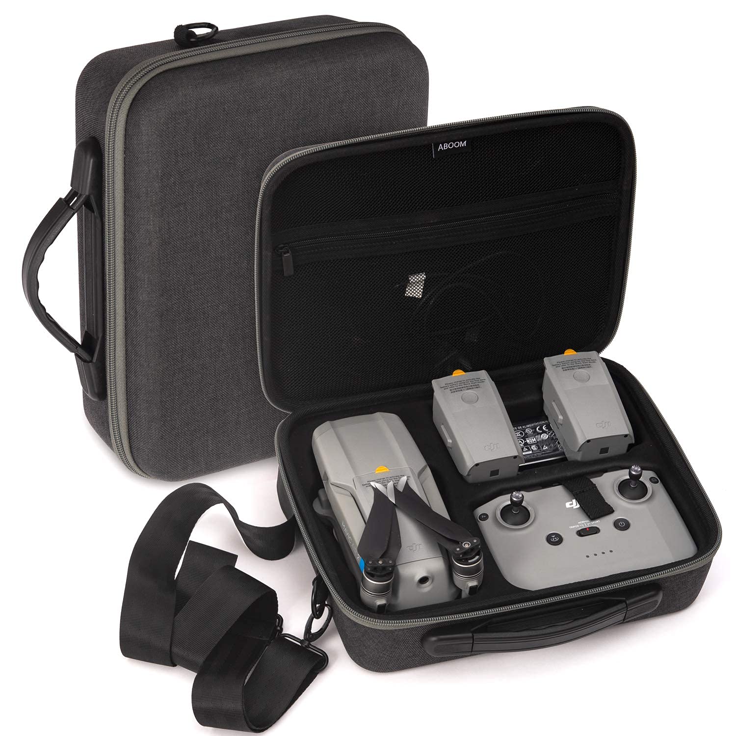 ABOOM Travel Case for DJI Mavic Air 2, Ultra Sturdy and Durable, Fit for Batteries - Battery Charger - Remote Controller and Other Accessories