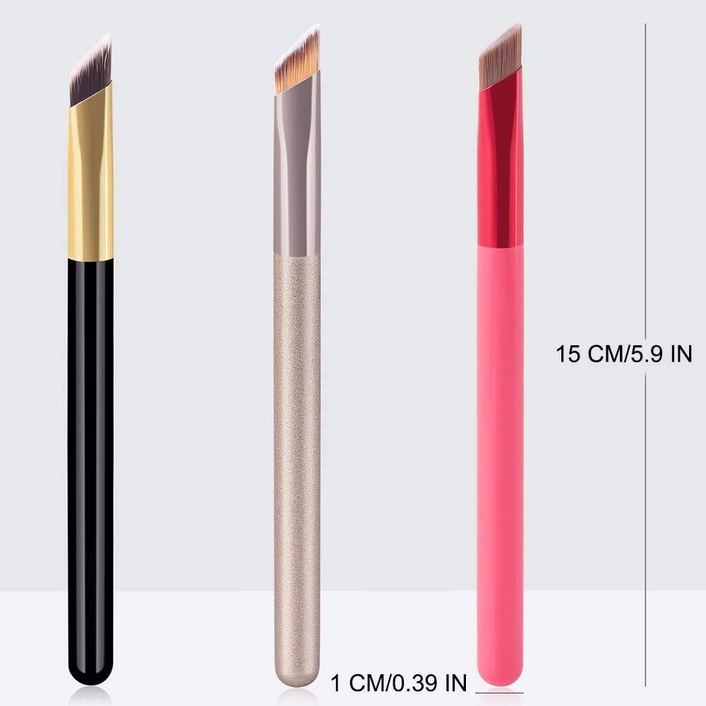 3Pcs Multi-Function Eyebrow Brush,Eyebrow Brush,Three-Dimensional Concealer Makeup Brush,Professional Eyebrow Brush,Eye Brow Concealer Contour Brush,Brow Makeup Brush Ultra Thin for Women and Girls