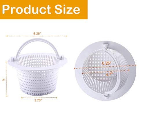 ππππ πΌπ₯ππ§ππππ SP1091WM Skimmer Basket Replacement for Hayward Pentair HydroSkim, 513330 Dyna-skim Pool Filter Baskets,2PCS 6.25βTop Above Ground Pool Skimmer Baskets
