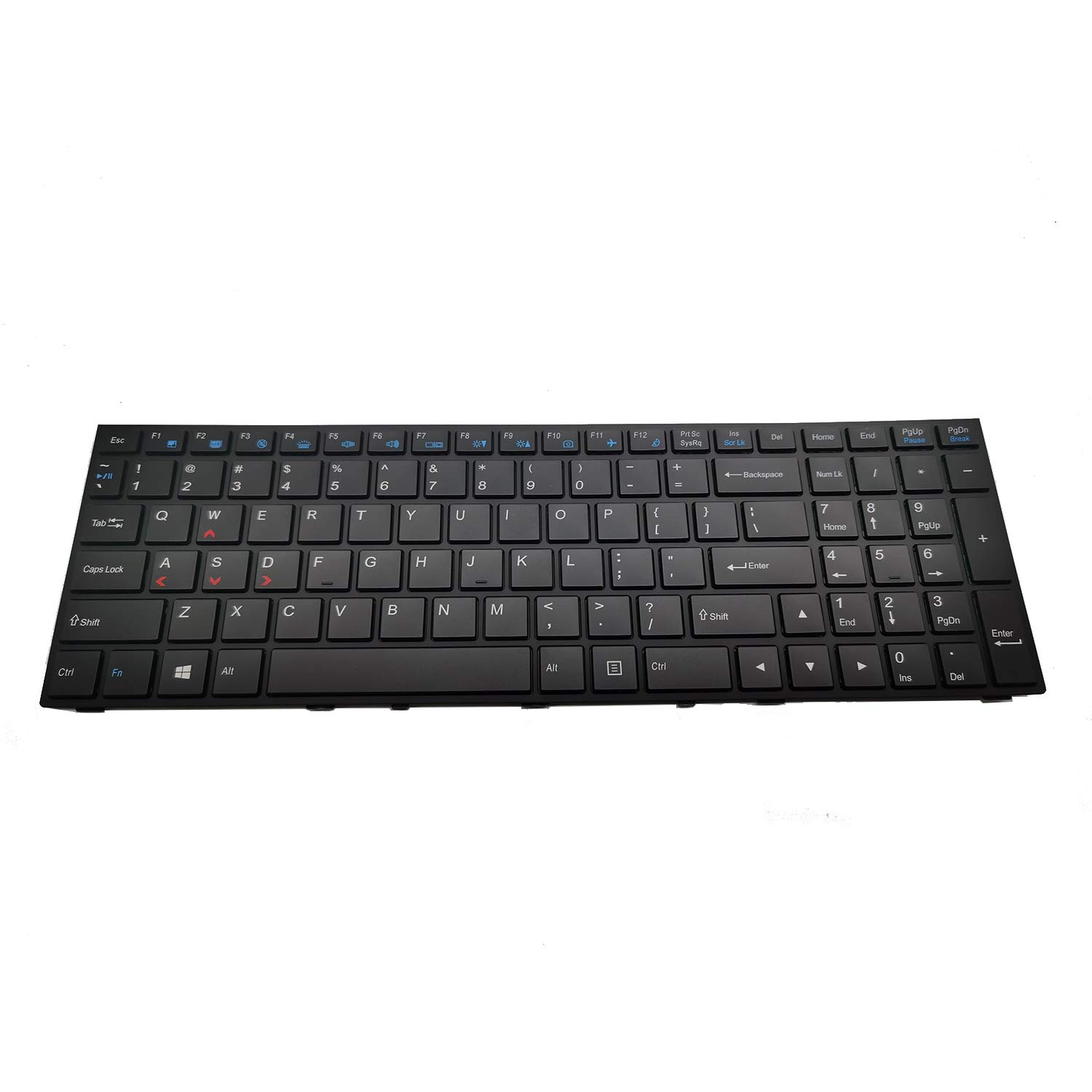 New Laptop Replacement Gaming Keyboard for Clevo Sager P650 P650SE P655SE NP8652 NP8650 NP8670 NP8671 MP-13H83USJ430B 6-80-P6500-013-1 US Layout with Backlight